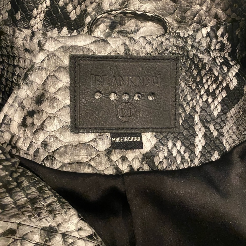 Blanknyc Faux Snakeskin Leather Jacket - Gem